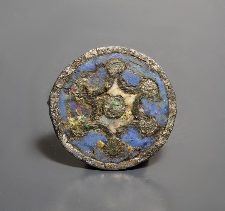 Roman Bronze Enamelled Disc Brooch - Den of Antiquity