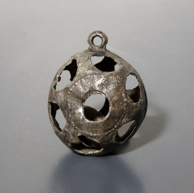 Medieval Pewter Openwork Rattle Bell - Den of Antiquity