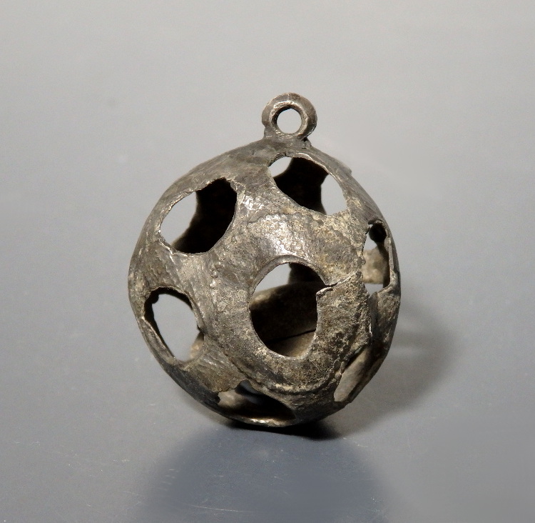 Medieval Pewter Openwork Rattle Bell - Den of Antiquity