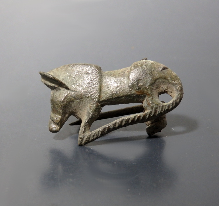 Roman Bronze Zoomorphic Boar Brooch - Den of Antiquity