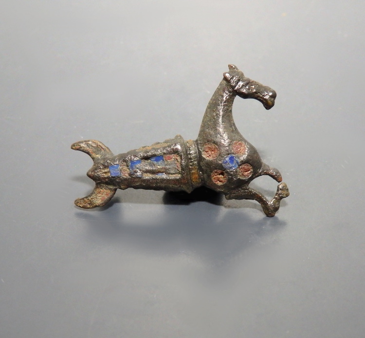 Roman Bronze Zoomorphic Enamelled Hippocampus Brooch - Den of Antiquity